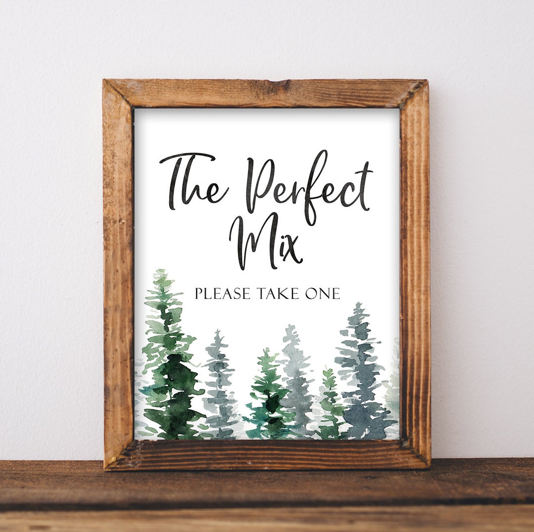The Perfect Mix Favor Sign - Wedding Sign - Hot Cocoa Mix Favor ...