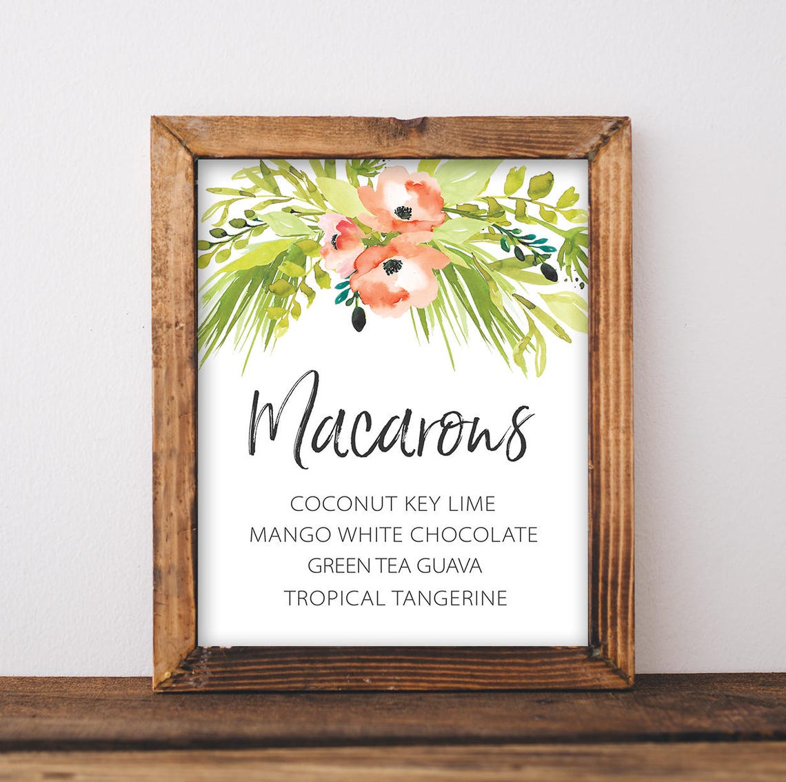 Tropical Macaron Flavors Sign Macarons Sign Macaron - Etsy