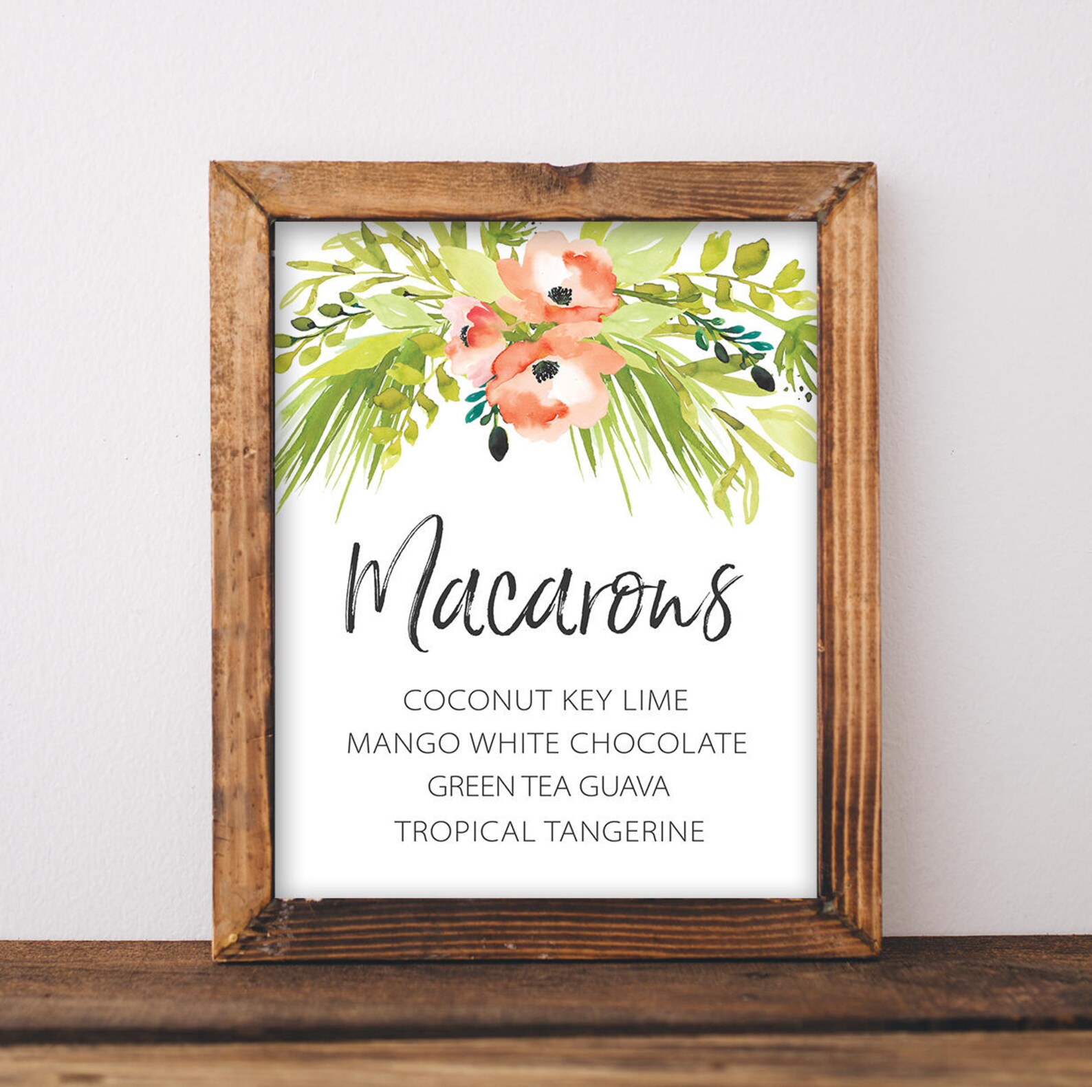 Tropical Macaron Flavors Sign Macarons Sign Macaron | Etsy