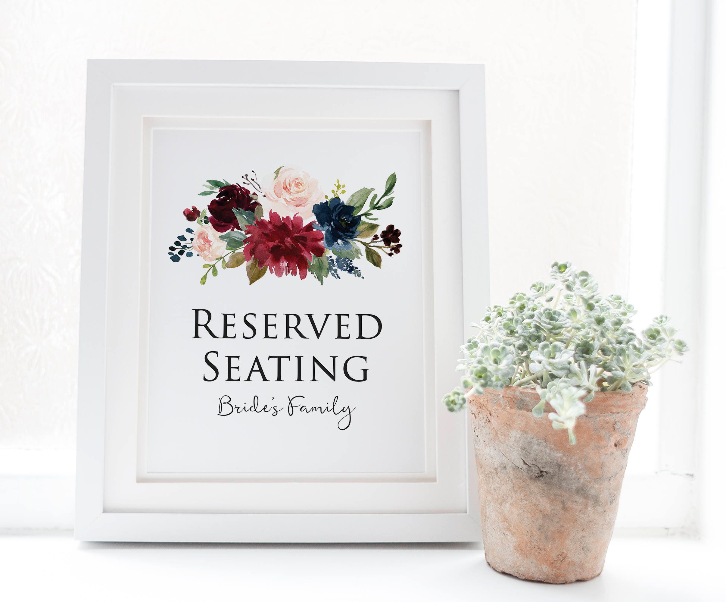 Reserved Seat Sign Wedding Reserved Sign Reserved for | Etsy