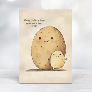 Pun Father's Day Card | Happy Father's Day | Printable Potato Greeting ...