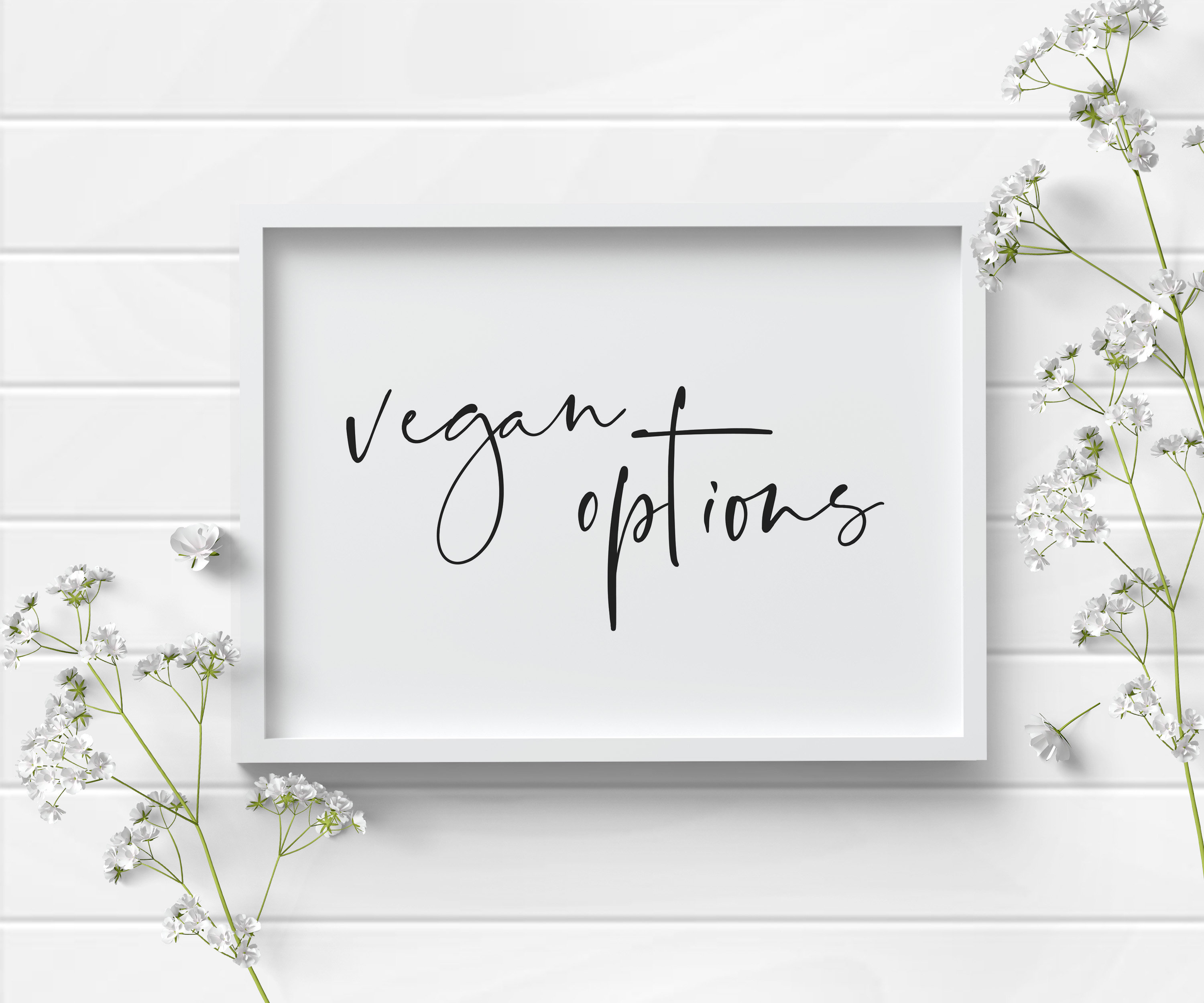 Vegan Options Wedding Buffet Sign Dietary Restriction Labels | Etsy