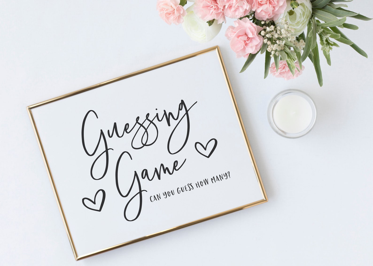Guessing Game Sign Can You Guess How Many Baby Shower | Etsy