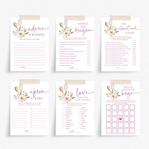 Kitchen Themed Bridal Shower Game Bundle - Set of 32 Printable Games ...