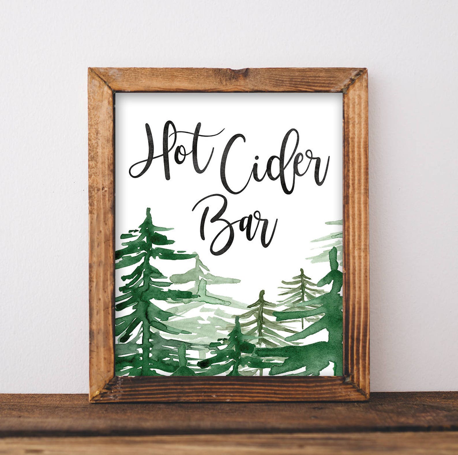 Hot Cider Sign Apple Cider Bar Sign Hot Apple Cider Sign - Etsy