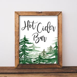 Hot Cider Sign - Apple Cider Bar Sign - Hot Apple Cider Sign - Winter ...