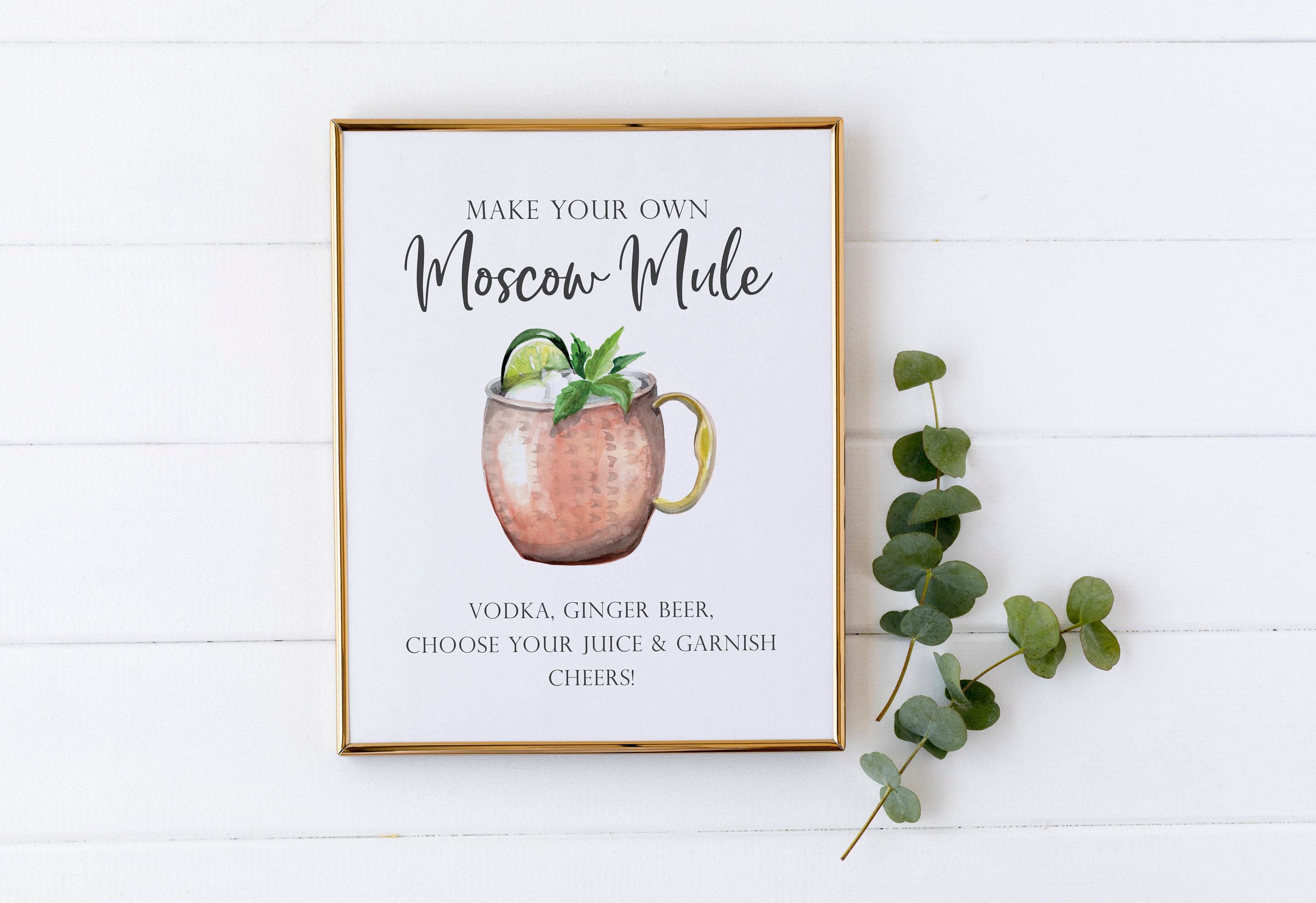 Moscow Mule Bar Sign - Cocktail Sign - Wedding Mule Bar Sign - Make ...