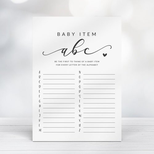 Baby Item ABC Game Printable Alphabet Race Game Gender | Etsy