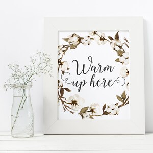 Warm up Here Sign - Winter Wedding Sign - Winter Wedding Decor - Hot ...