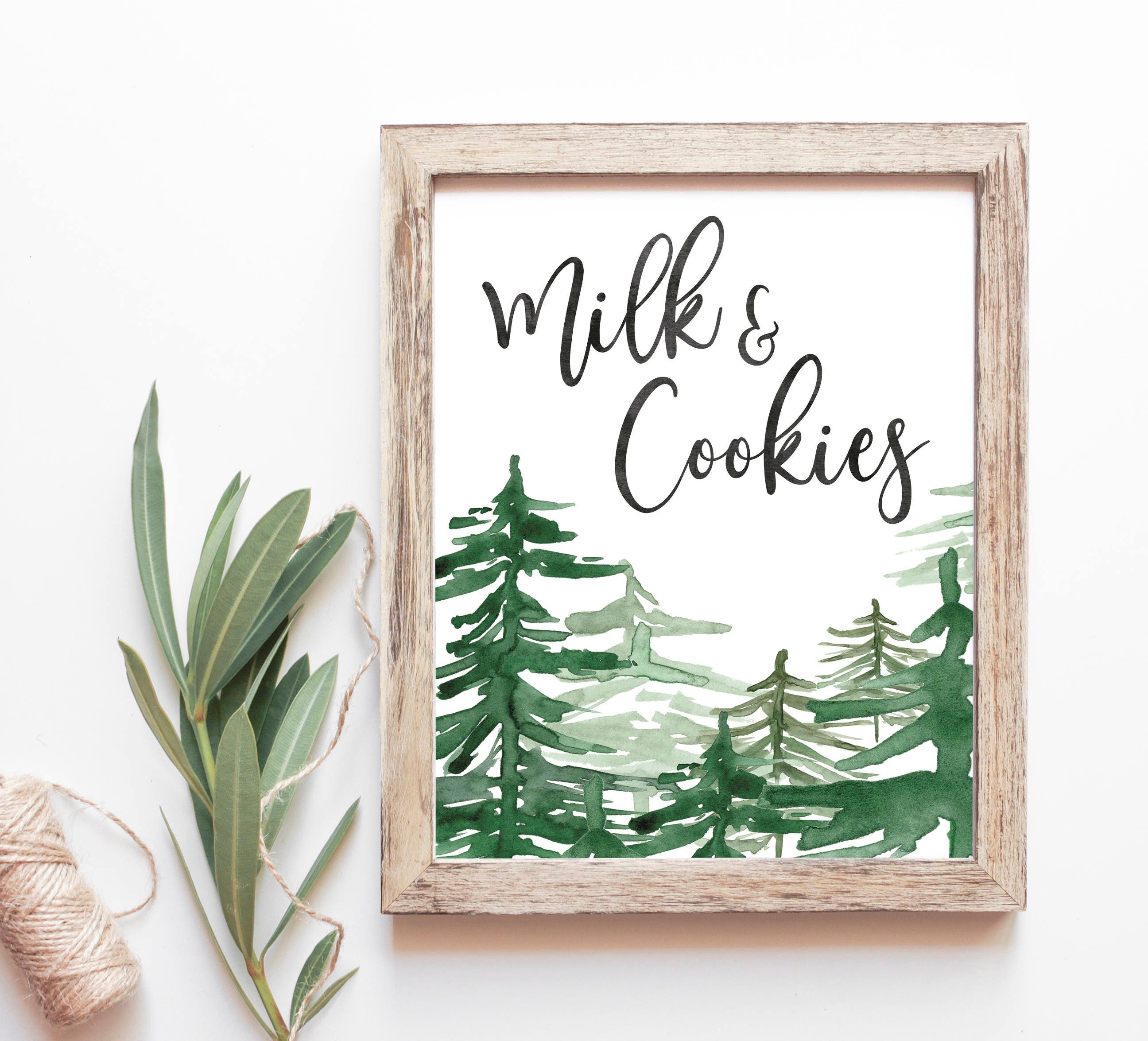 Cookie Bar Sign Cookie Table Sign Milk and Cookies Sign - Etsy