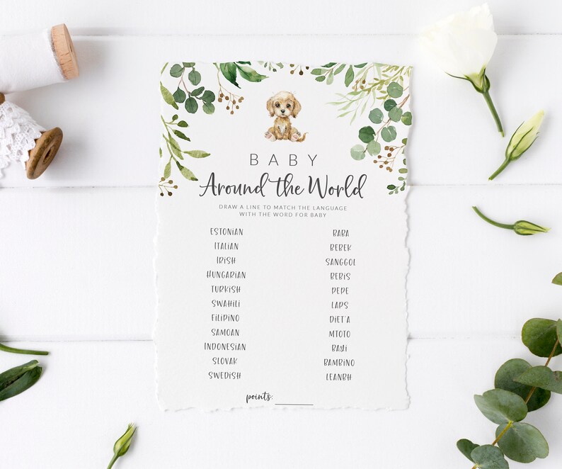 Dog Baby Shower Game Bundle Set of 12 Printable Games - Etsy