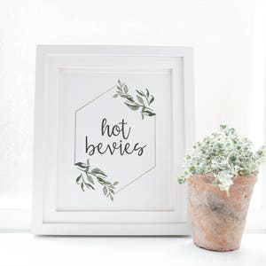 Coffee and Tea Sign - Coffee Sign Wedding - Hot Beverage Station - Hot ...