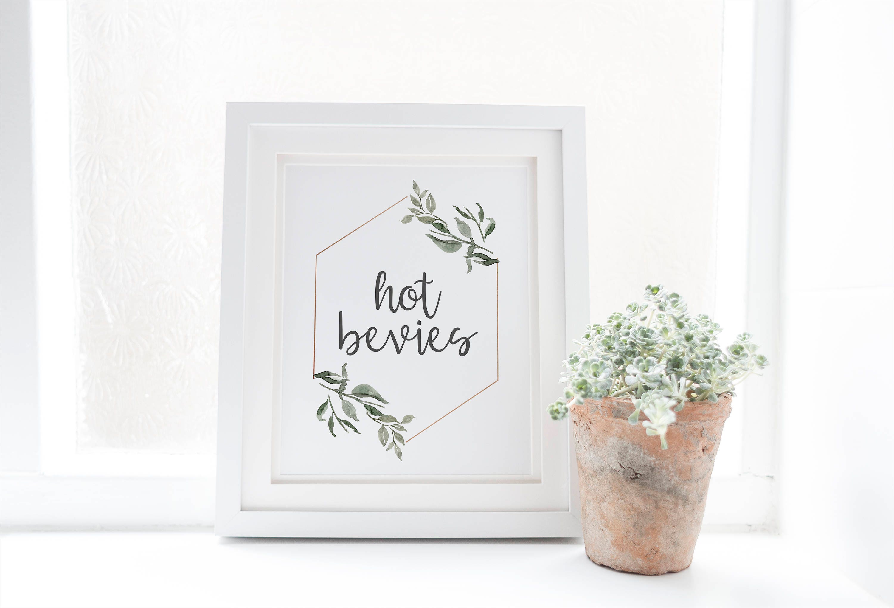 Coffee and Tea Sign - Coffee Sign Wedding - Hot Beverage Station - Hot ...