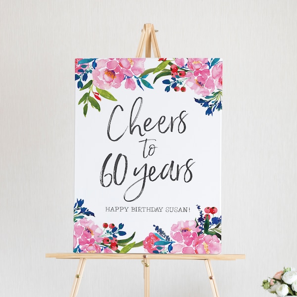 Happy 60th Birthday Printable - Etsy