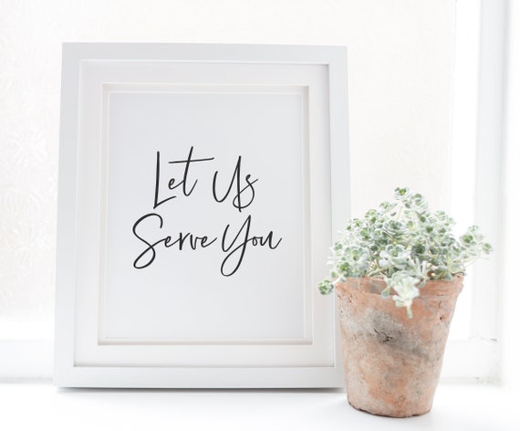 Let Us Serve You Sign Party Buffet Sign Wedding Buffet - Etsy