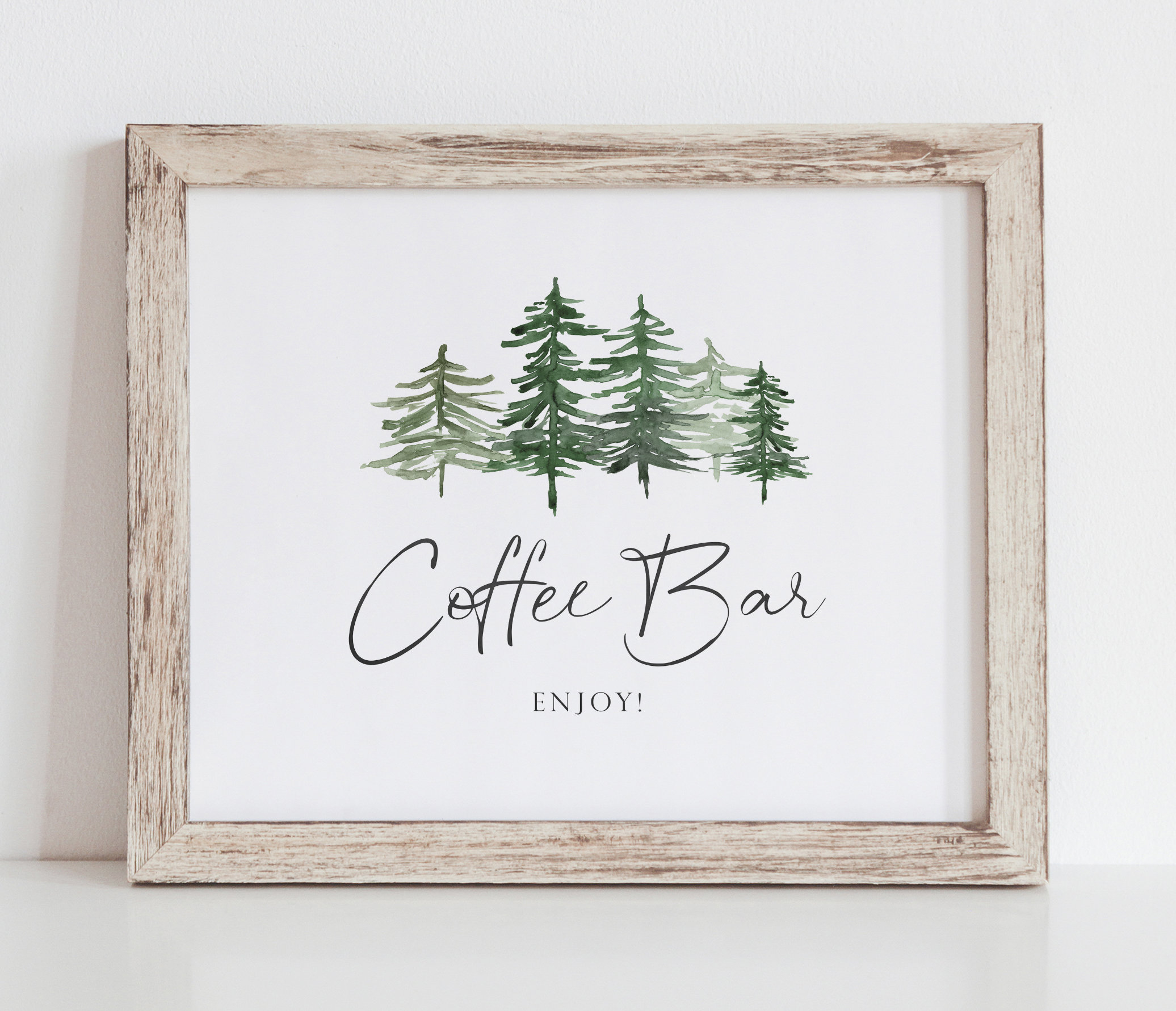 Coffee Bar Sign Winter Party Drink Station Sign Christmas | Etsy