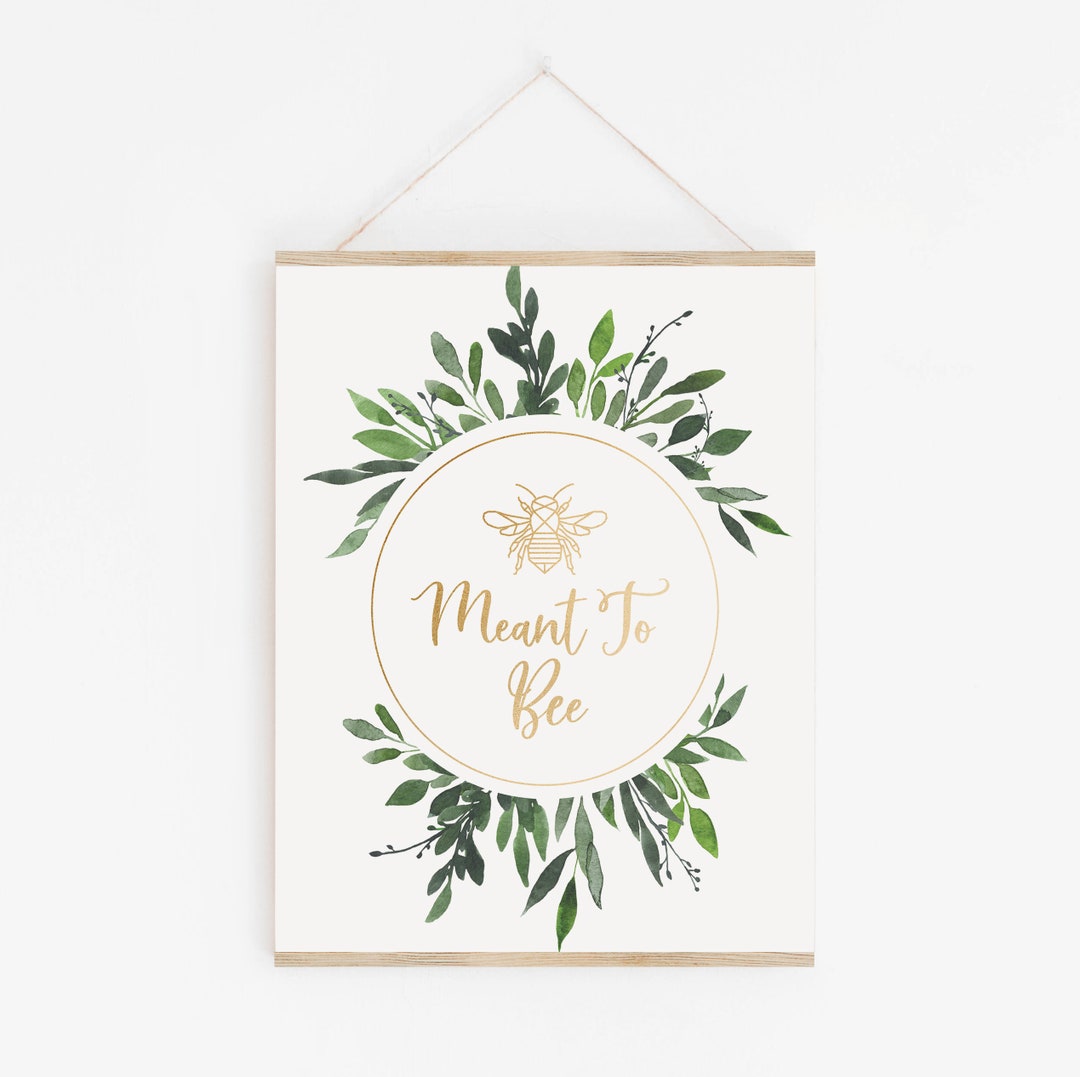 Meant to Bee Sign - Bee Bridal Shower Decorations - Honey Favors Sign ...
