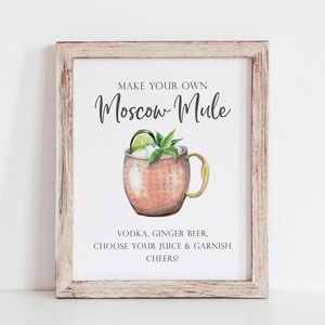Moscow Mule Bar Sign - Cocktail Sign - Wedding Mule Bar Sign - Make ...
