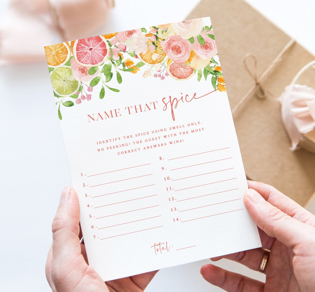 Name the Spice Guessing Game - Kitchen Themed Bridal Shower Game ...