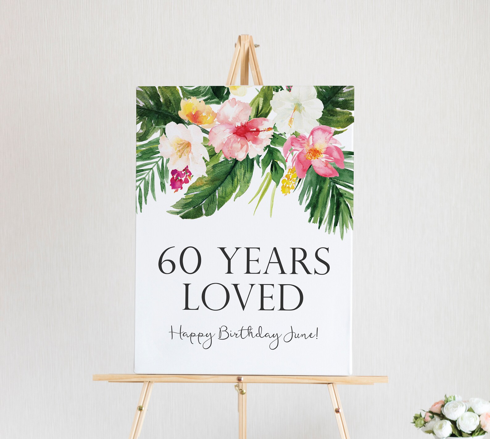 60 Years Loved Sign 60th Birthday Decorations Custom | Etsy