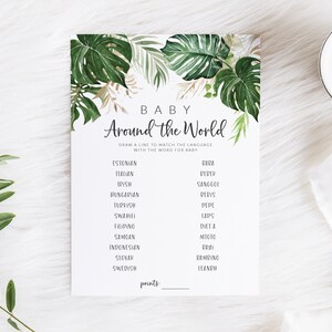 Tropical Baby Shower Game Package - Set of 12 Printable Games - Jungle ...