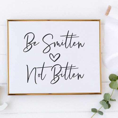 Be Smitten Not Bitten Wedding Sign Wedding Bug Spray Sign - Etsy