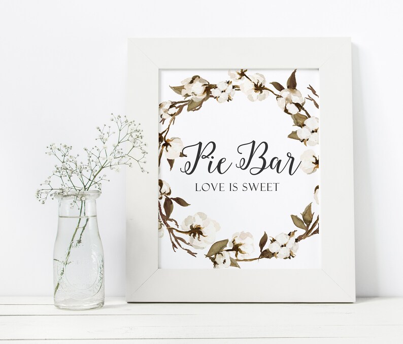 Pie Bar Sign Pie Bar Printable Wedding Pie Bar Love is | Etsy