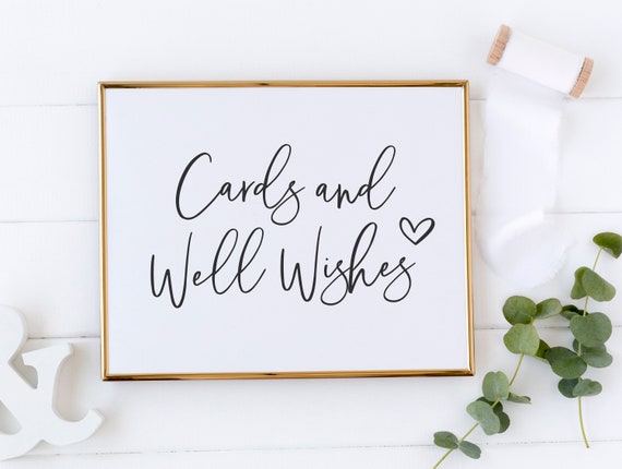 Cards and Well Wishes Sign Printable Wishing Well Sign - Etsy