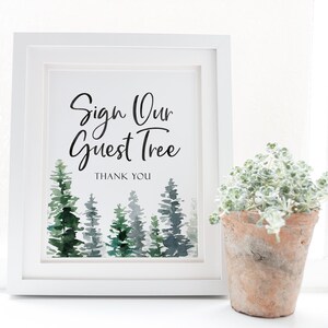 Sign Our Guest Tree Sign - Wedding Guest Tree Sign - Guestbook Tree ...