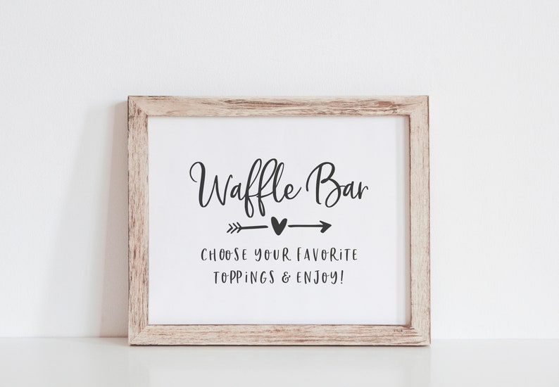 Waffle Bar Sign Waffle Bar Printable Bridal Shower Waffle - Etsy