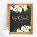 Coffee and Tea Station Sign - Hot Drinks Printable Sign - Hot Drinks ...