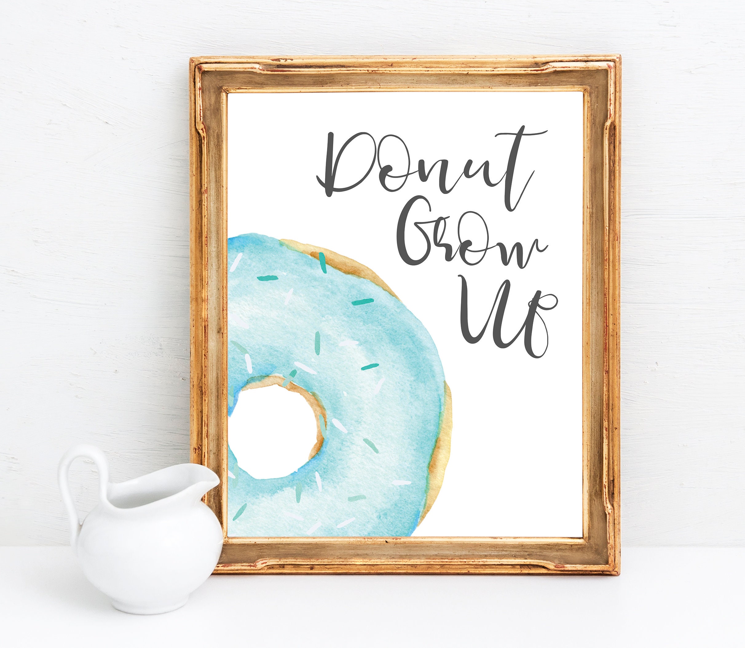 Donut Grow up Sign Donut Grow up Party Donut Birthday | Etsy
