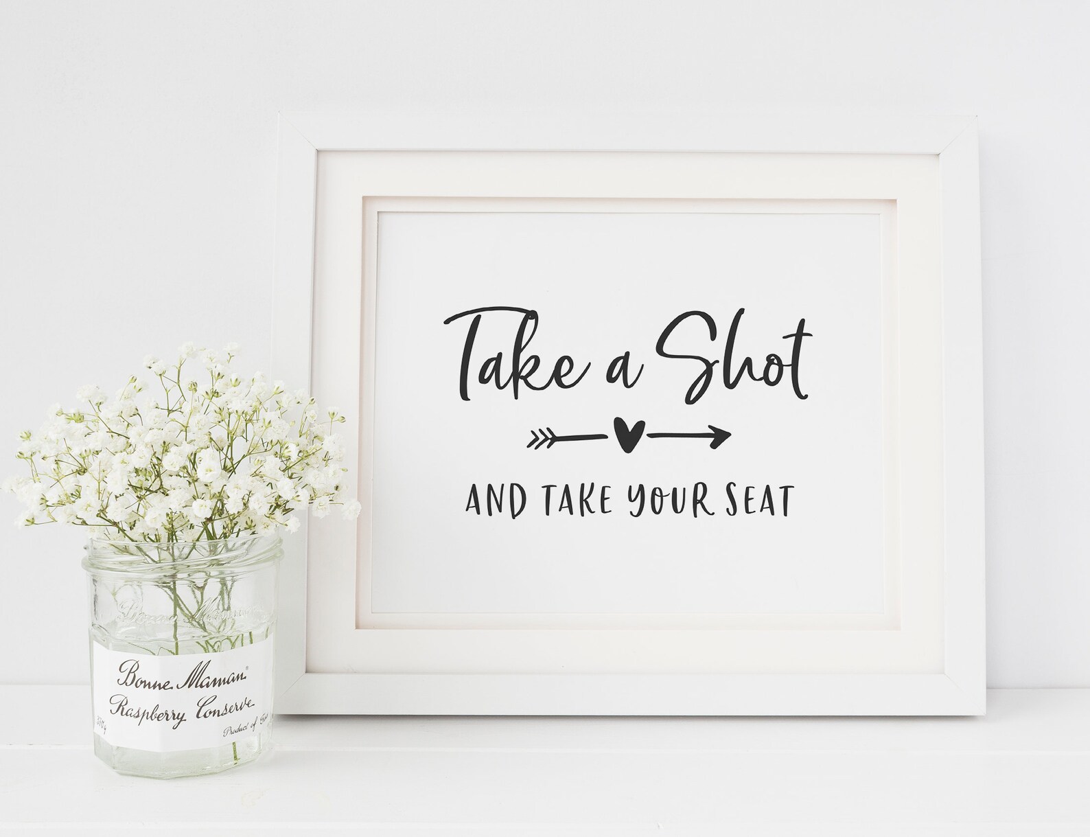 Take a Shot and Take Your Seat Sign - Take a Shot Printable - Wedding ...