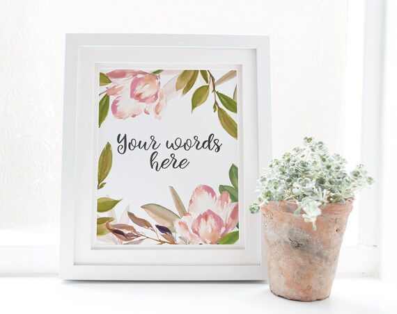 Items similar to Custom Wedding Signs - Floral Wedding Signs ...