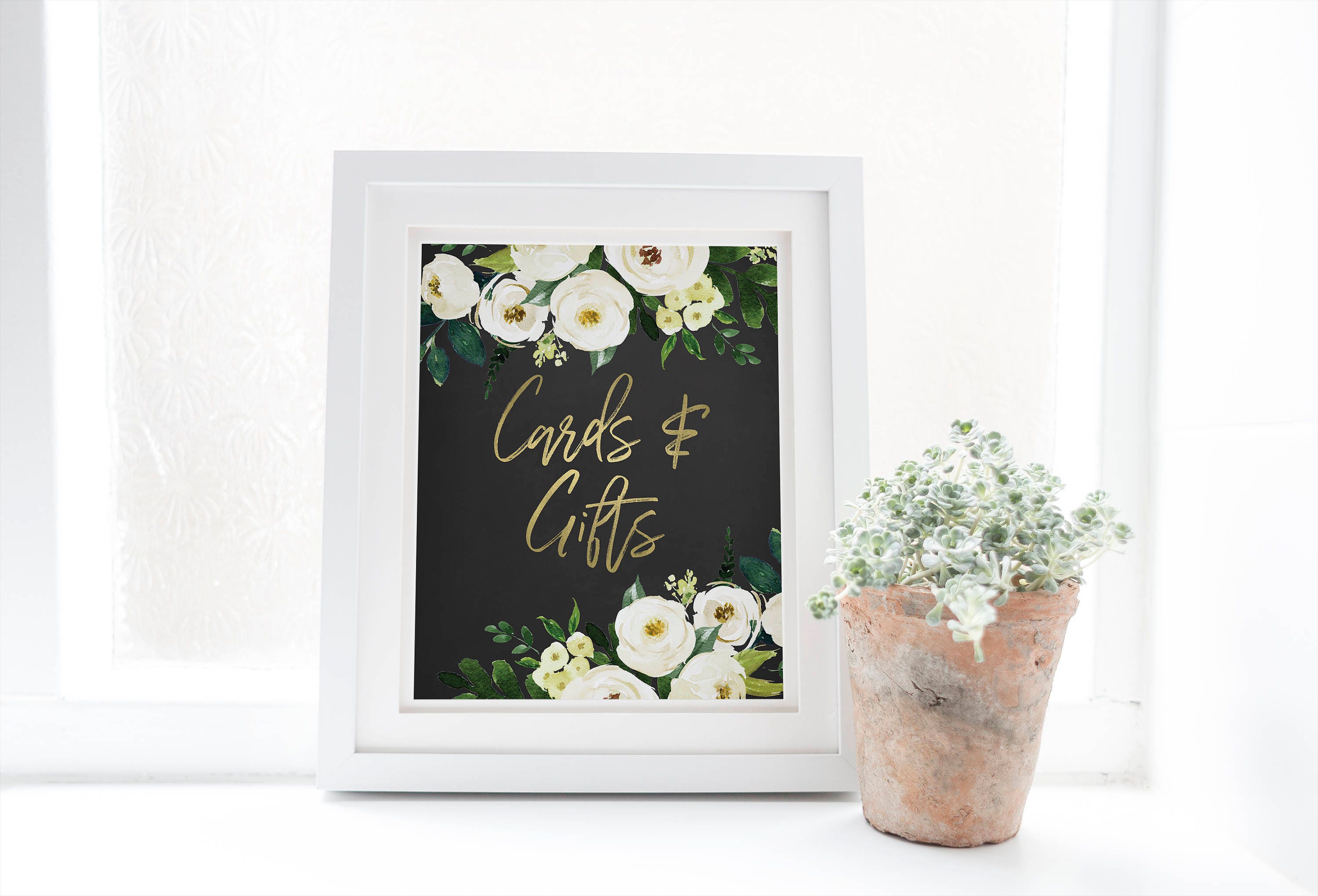 Cards and Gifts Sign Rustic Greenery Decor Gift Table - Etsy