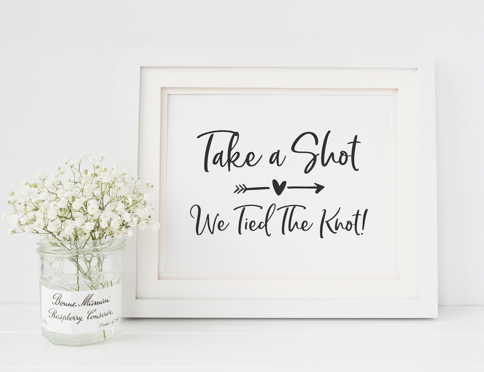 Take a Shot We Tied the Knot Printable Sign Wedding Shots - Etsy UK