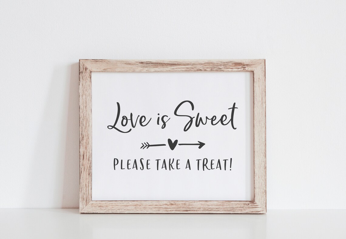 Love is Sweet Please Take a Treat Sign - Love is Sweet Printable ...