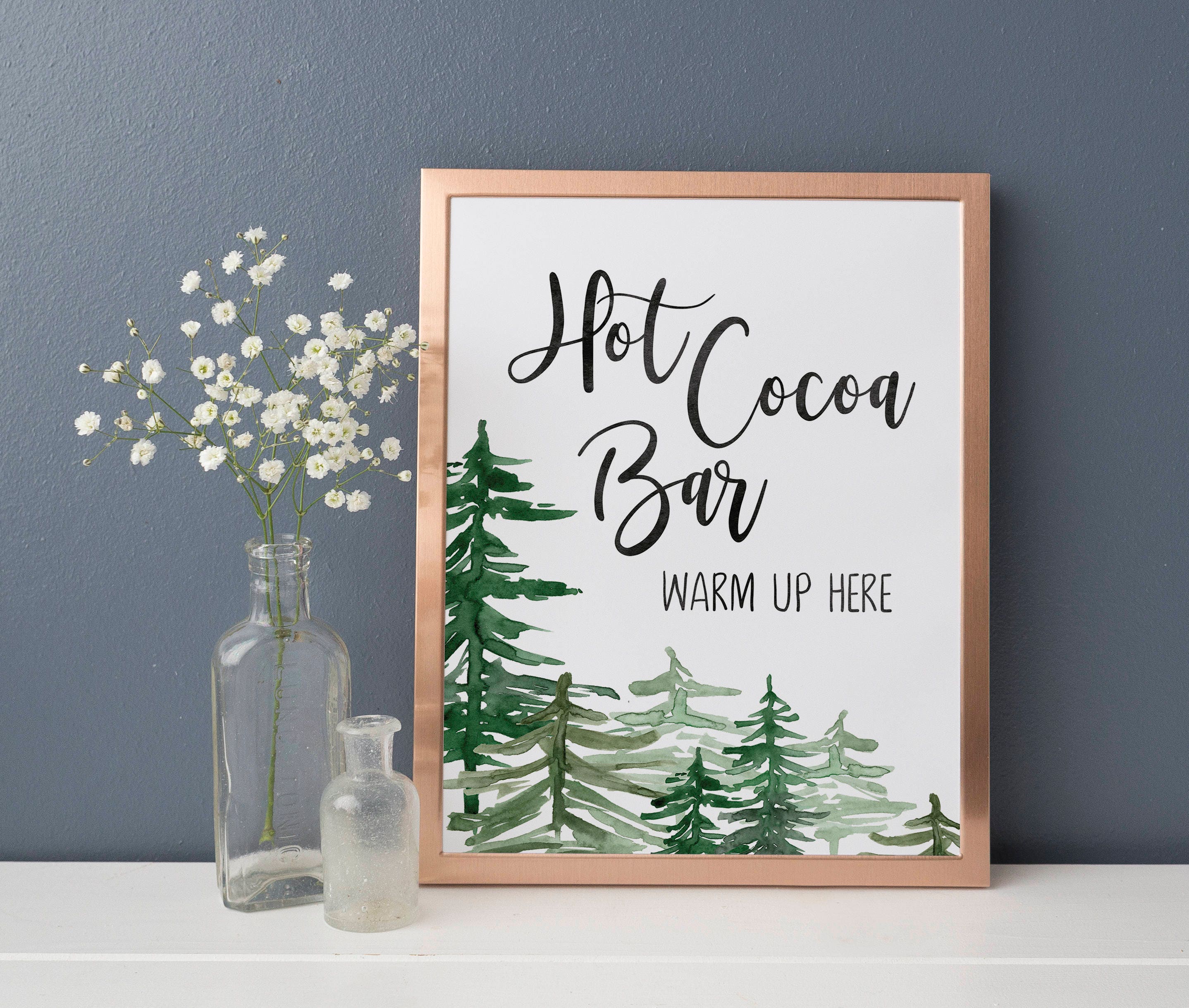 Hot Cocoa Bar Sign Hot Chocolate Bar Sign Winter Wedding - Etsy