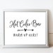 Hot Cider Bar Sign - Hot Cider Bar Printable - Wedding Bar Sign - Fall ...
