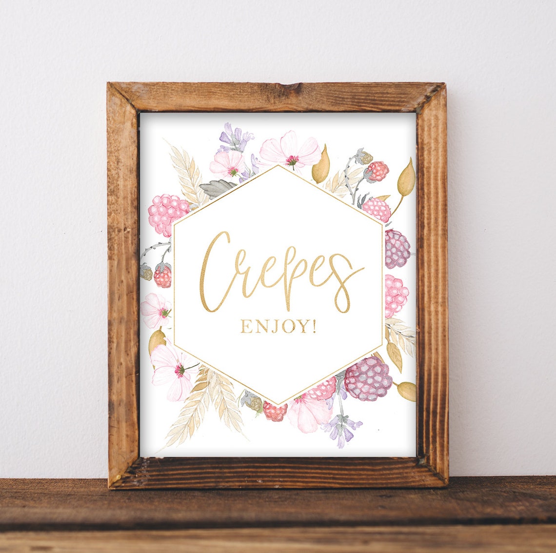 Crepe Bar Sign Brunch for Baby Decor Crepes Sign Berry - Etsy