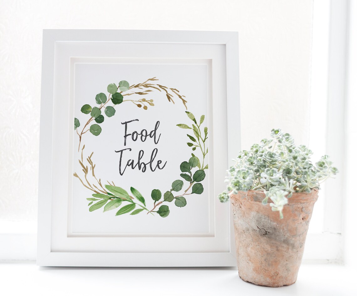 Food Table Sign Baby Shower Signage Buffet Table Printable - Etsy