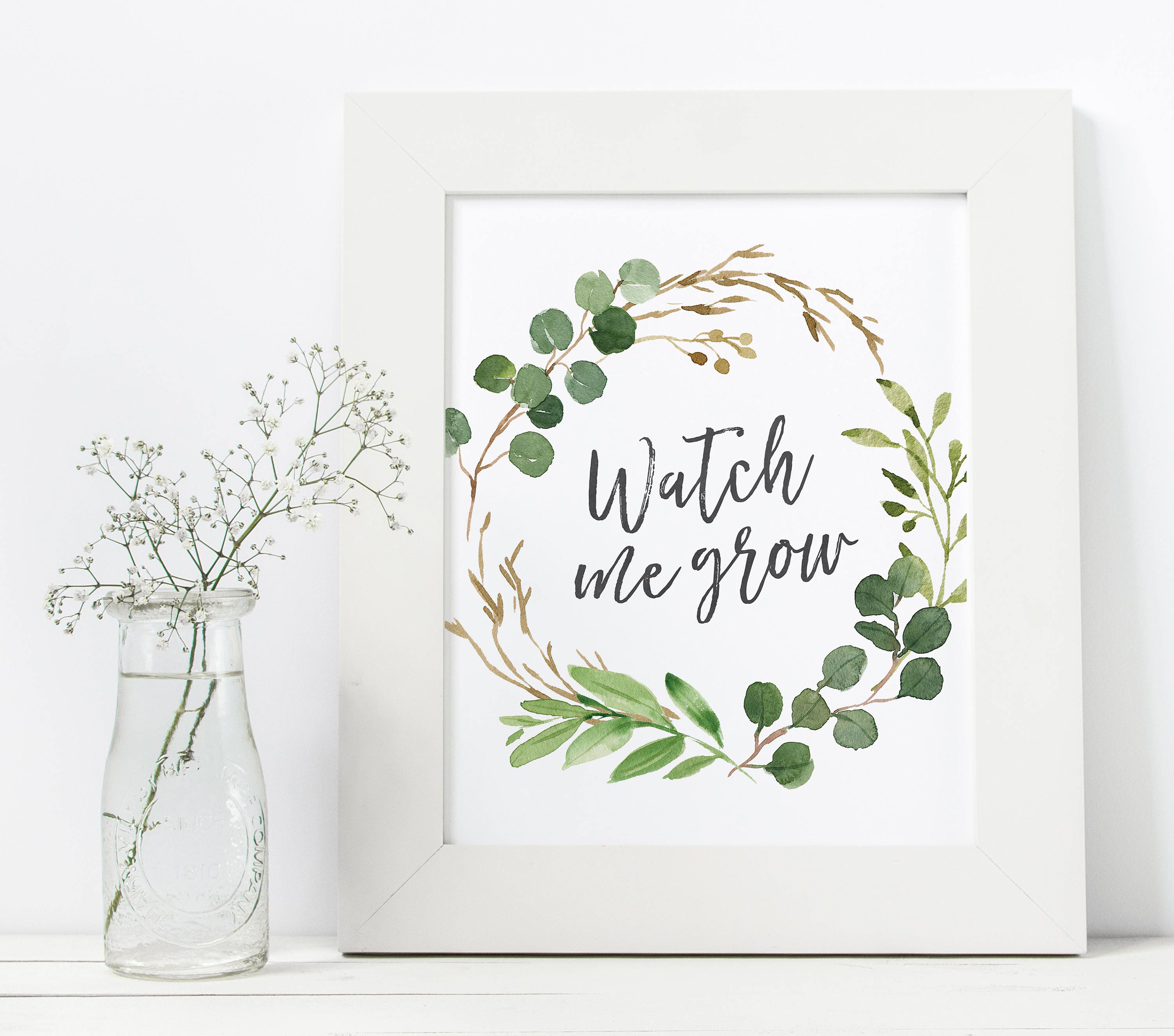 Watch Me Grow Baby Shower Favor Sign - Plant Favors Baby Shower ...