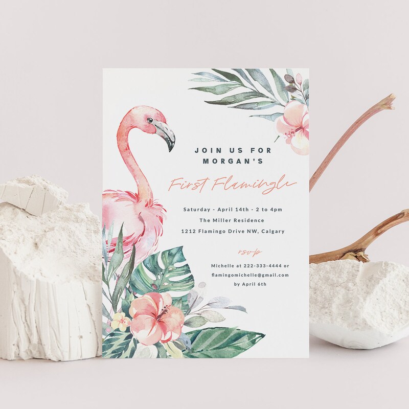Flamingo Invites - Etsy