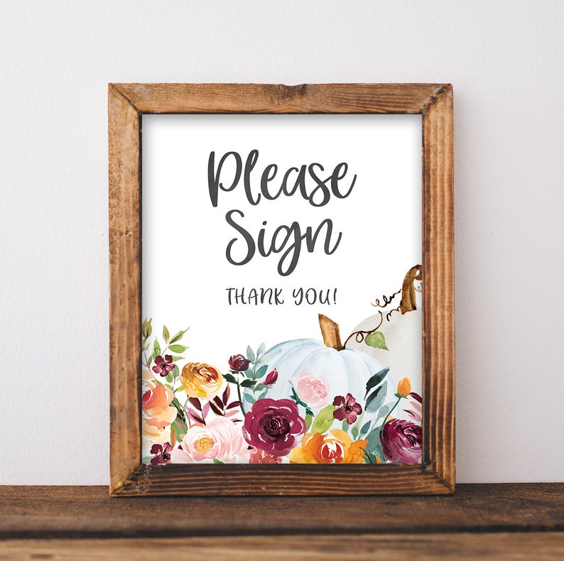 Please Sign Printable Sign Baby Shower Guest Book Sign | Etsy