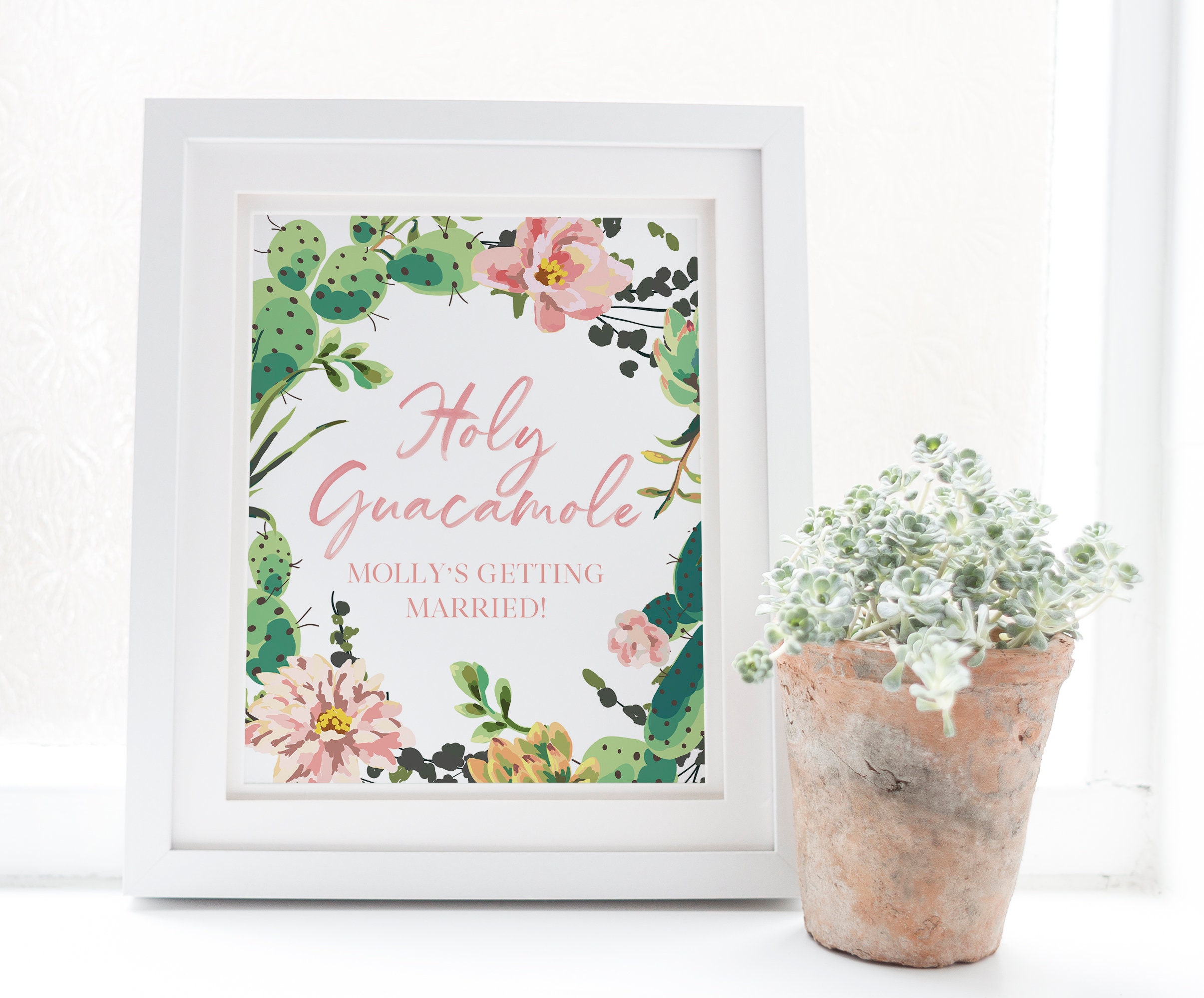 Holy Guacamole Sign - Fiesta Bridal Shower Welcome Sign Printable ...