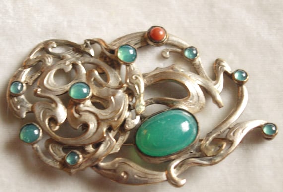 Large Mid Century Studio Art Glass Brooch - Etsy