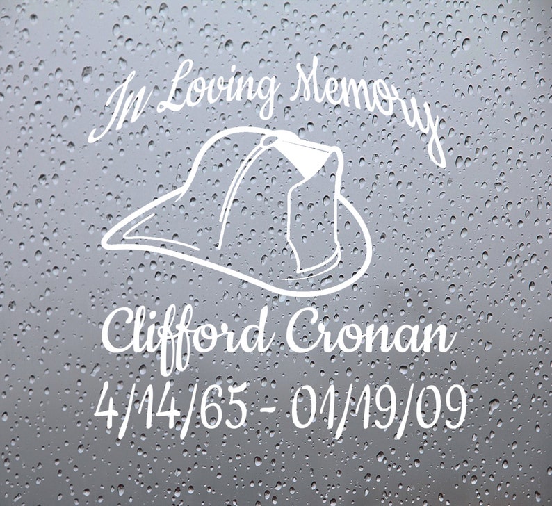 Fireman in Memory of Car Decal | Etsy