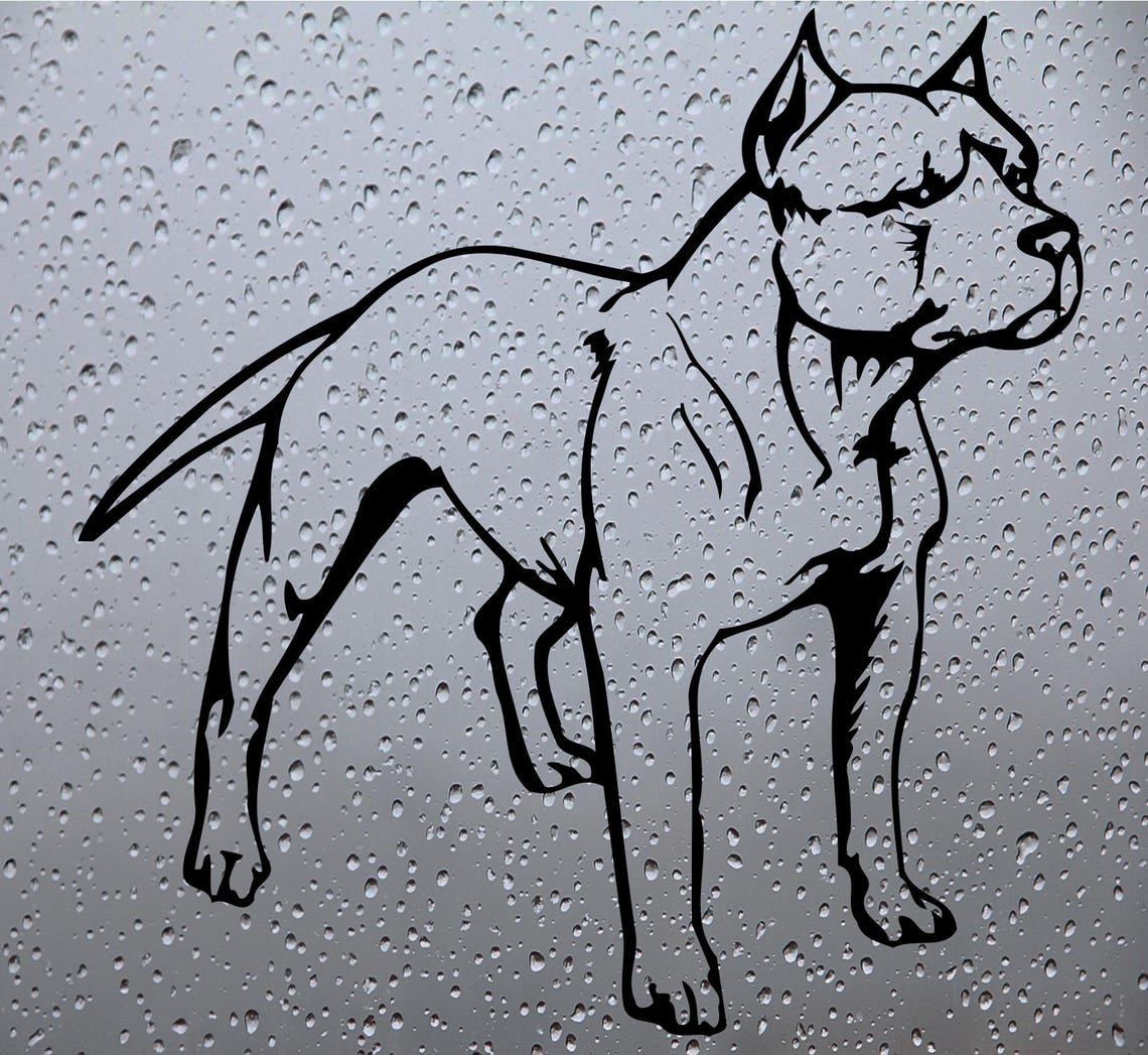 Multiple Pit Bull Decals - Etsy