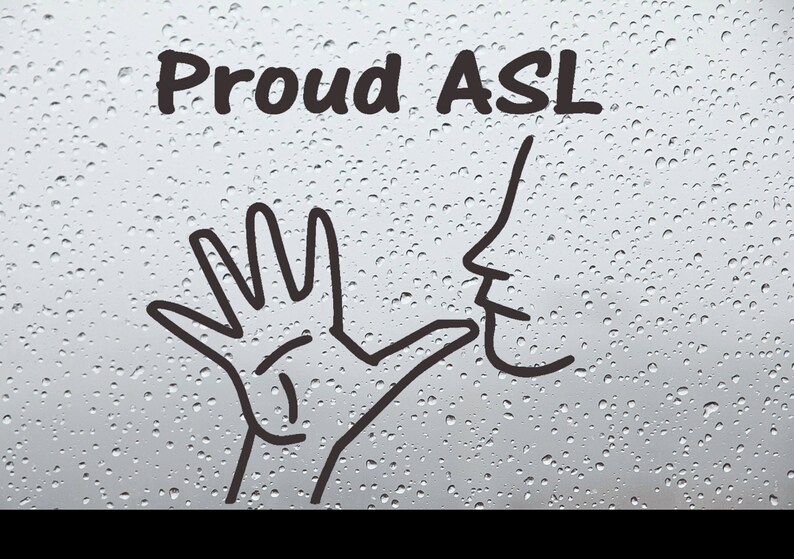 Multiple ASL Design Car Decal/stickers - Etsy