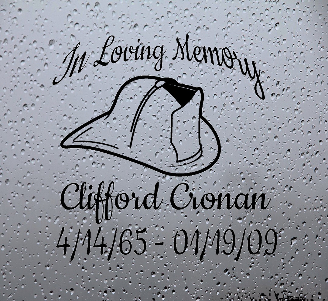 Fireman in Memory of Car Decal - Etsy
